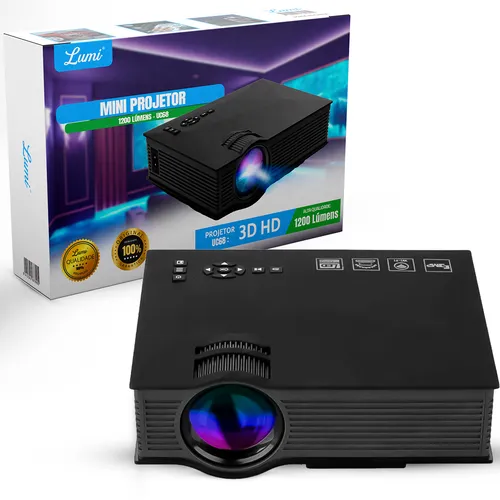 Projetor Portatil Led Full Hd 1080p 1800 Lumens Tela De 120 Polegadas ...