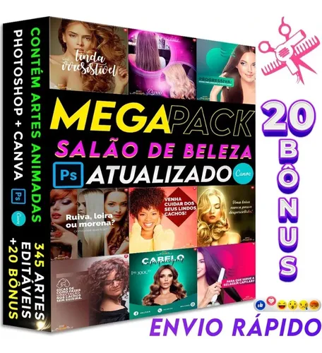345 Artes Editáveis Para Salão De Beleza 20 Brindes Mercadolivre