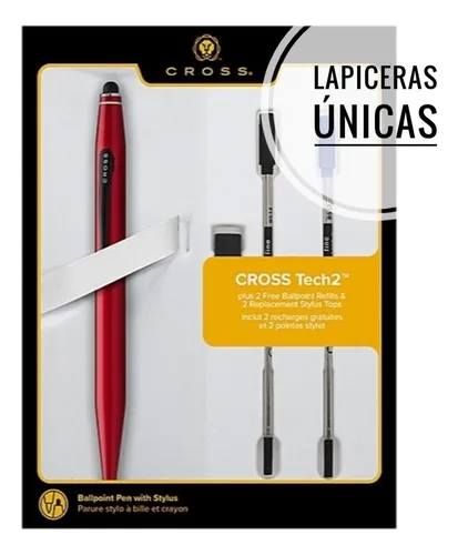 Bolígrafo Cross Tech2 color azul exterior rojo trazo medio en blíster ... Bolígrafo Cross Tech2 color azul exterior rojo trazo medio en blíster ...