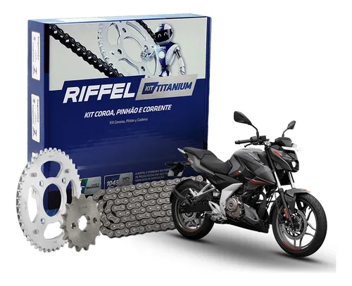 Kit Arrastre Reforzado Riffel Para Bajaj Pulsar N160 Plateado | Envío ...