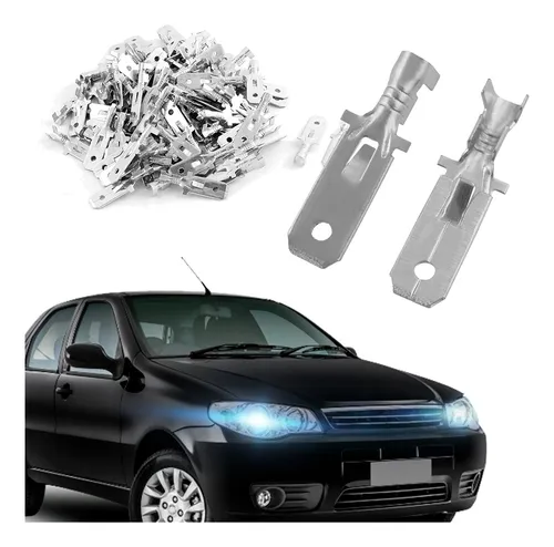 100 Terminal Macho Faston Espadão Lingueta 6,3 C/ Trava Est ...