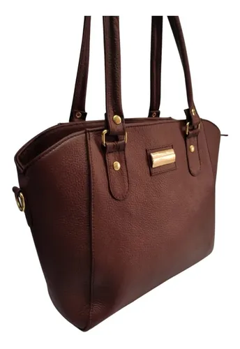 Bolsa De Piel Para Dama Original Color Cafe
