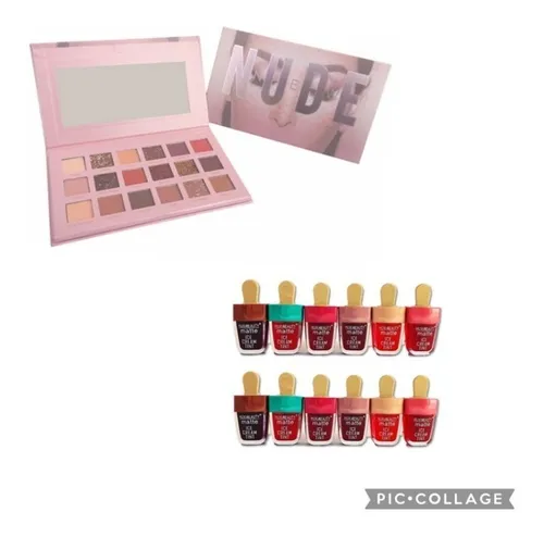 Tinta Para Labios Forma De Paleta 12 Piezas Sombras Nude Meses Sin