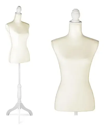 Maniqui Torso Femenino Afelpado Tripie Ajustable En Colores Color Beige ...