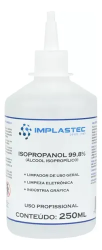 Álcool Isopropílico Puro 100% Isopropanol Implastec Álcool Isopropílico Puro 100% Isopropanol Implastec
