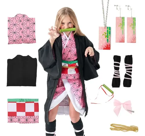 Disfraz Demon Slayer Completo - Kimono Cosplay Nezuko Tanjiro | Meses ...