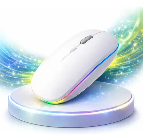 Mouse Sem Fio Recarregável Rgb Maxnova Ergonômico Usb Gamer Branco ...