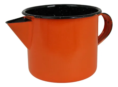 Caneca Esmaltada Artesanal Com Bico 1l - Laranja | MercadoLivre Caneca Esmaltada Artesanal Com Bico 1l - Laranja | MercadoLivre