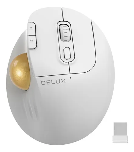 Mouse trackball sem fio Delux MT1 branco | MercadoLivre Mouse trackball sem fio Delux MT1 branco | MercadoLivre