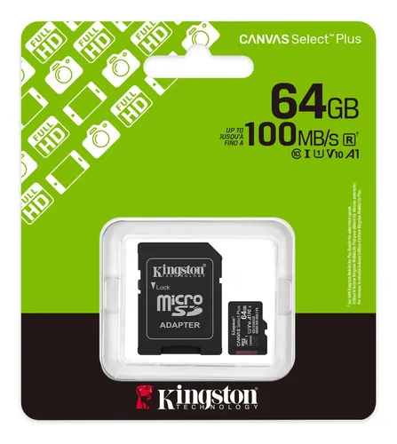 Tarjeta De Memoria Micro Sd Kingston Canvas Select Plus 64gb | MercadoLibre