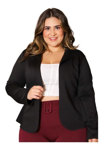 Blazer Feminino Alfaiataria Plus Size Mercadolivre 📦