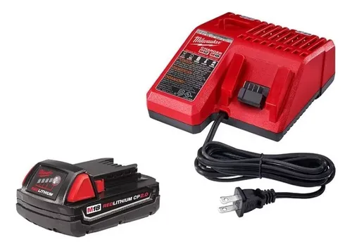 Milwaukee Cargador Batería 2.0 M18 Para Taladro Impacto 18v Rojo/negro ...