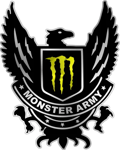 Calcomania Sticker Monster Army Aguila Efx Moto Auto Ss Meses Sin Interés