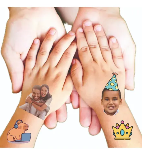 Pack De 300 Tatuajes Temporales Personalizados Para Eventos Cumpleaños ...