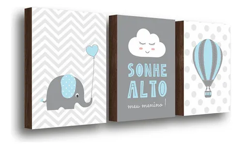 Cartel decorativo Meu Rodapé Kit 3 quadros decorativos sonhe alto ... Cartel decorativo Meu Rodapé Kit 3 quadros decorativos sonhe alto ...