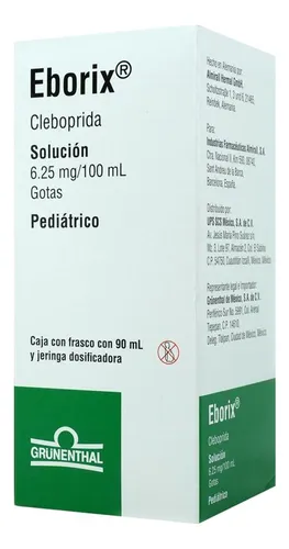 Eborix Solución Pediátrico Gotas, 1 Frasco 90 Ml + Jeringa Dosificadora ...