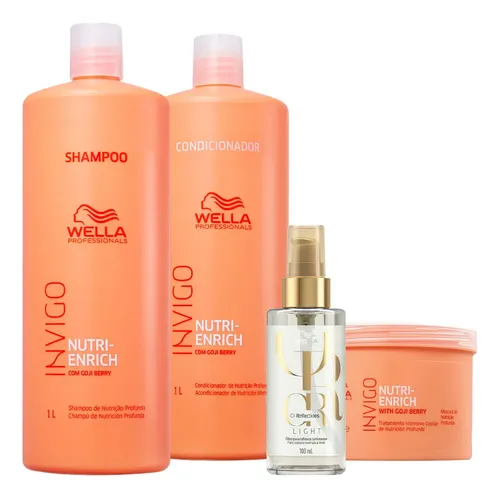 Wella Prof Nutri Enrich Salon Trio+oil Reflect Light 100ml | Frete grátis