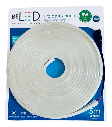 Tira De Led Neon Flexible 5m 12v Blanco Cálido Mercadolibre