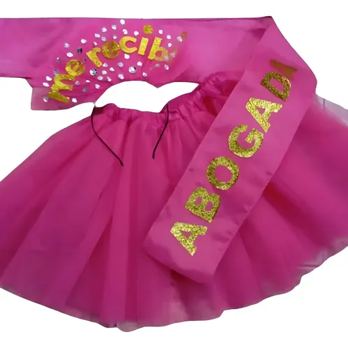 Conjunto De Egresada 3 Piezas Fiesta De Graduación Cotillón Fucsia ...