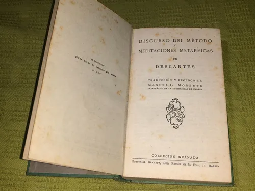 Discurso Del Método Y Meditaciones Metafísicas De Descartes en venta en ... Discurso Del Método Y Meditaciones Metafísicas De Descartes en venta en ...