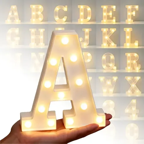 Letras Decorativas Con Luz Led Para Bodas Y Fiestas E | MercadoLibre