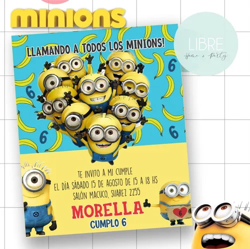 Kit Imprimible Invitaciones Minions Mi Villano Favorito Gru En Venta En