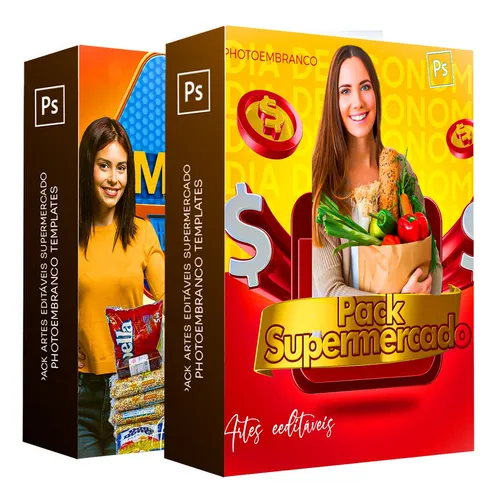 Pack Supermercado 340 Artes Editável Encartes Photoshop Psd Mercadolivre
