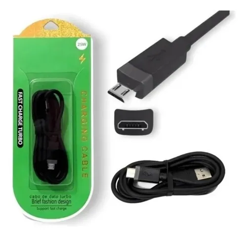 Cable cargador de celdas de datos rápido Turbo V8 Micro USB de 25 W ... Cable cargador de celdas de datos rápido Turbo V8 Micro USB de 25 W ...