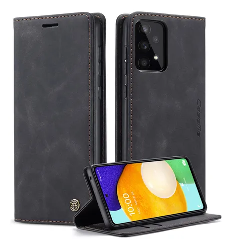 Funda De Piel Con Tapa Para Samsung Galaxy A14 A73 A53 Color Negro
