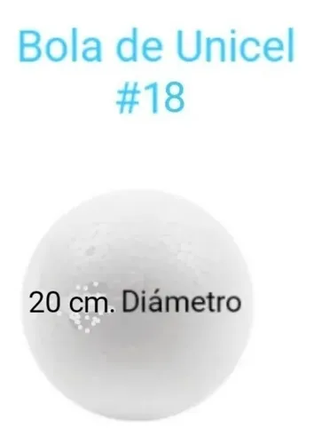 Paquete Con 10 Bolas De Unicel 20 Cm Cada Una | COBR1662339