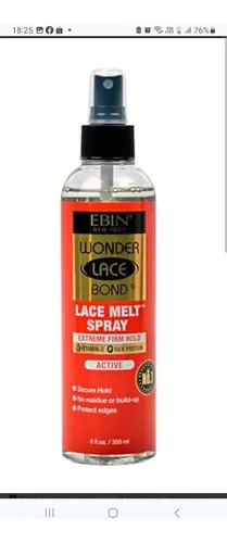 Cola Para Lace Melt Spray Active Ebin Wonder Lace Bond 250ml | Frete grátis