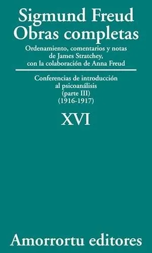 Sigmund Freud - Obras Completas Tomo 16 * Amorrortu | Cuotas sin interés Sigmund Freud - Obras Completas Tomo 16 * Amorrortu | Cuotas sin interés
