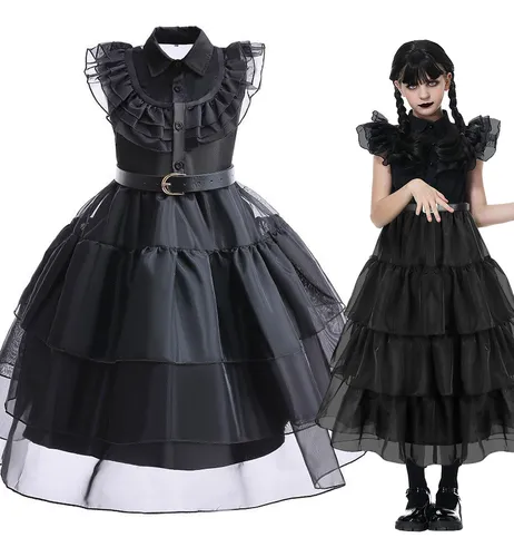 Merlina Addams Vestido Para Niñas Disfraz De Cosplay Disfraces