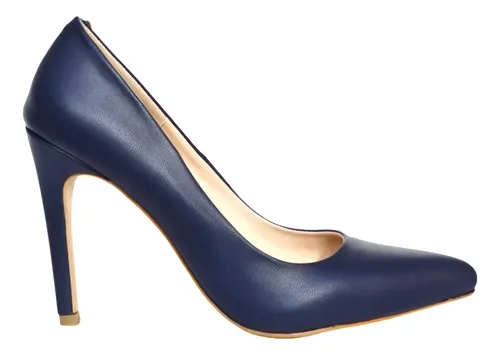 Fedra Shoes Mx 313a Tacones Aguja Mujer Tactopiel Azul 10cm | Meses sin ...