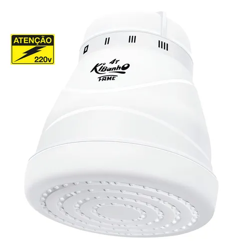 Fame Chuveiro Ducha Kibanho 4 Temp Super Quente Cor Branco Voltagem 220v
