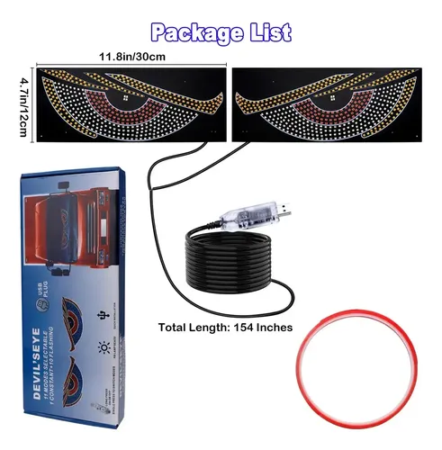 Pantalla Led Ojo Del Diablo Para Coches/camiones 2pzs | MercadoLibre