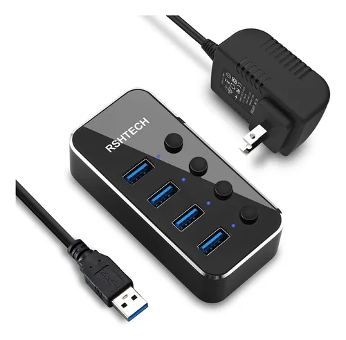Rshtech Powered Usb Hub, 4 Port Usb 3.0 Hub Splitter Port... | Cuotas ... Rshtech Powered Usb Hub, 4 Port Usb 3.0 Hub Splitter Port... | Cuotas ...