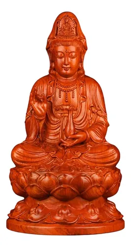 Estatua De Guan Yin De Meditación De Madera, Adoración | Cuotas sin interés Estatua De Guan Yin De Meditación De Madera, Adoración | Cuotas sin interés