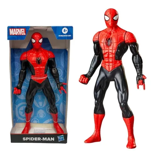 Homem Aranha Vermelho E Preto Boneco Peter Parker Marvel