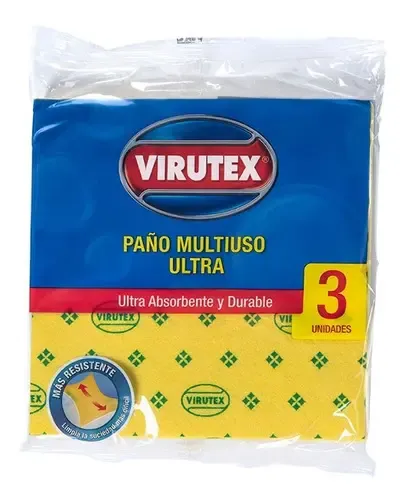 Paño Multiuso Ultra X3 Ultra Absorbente Amarillo Virutex | MercadoLibre