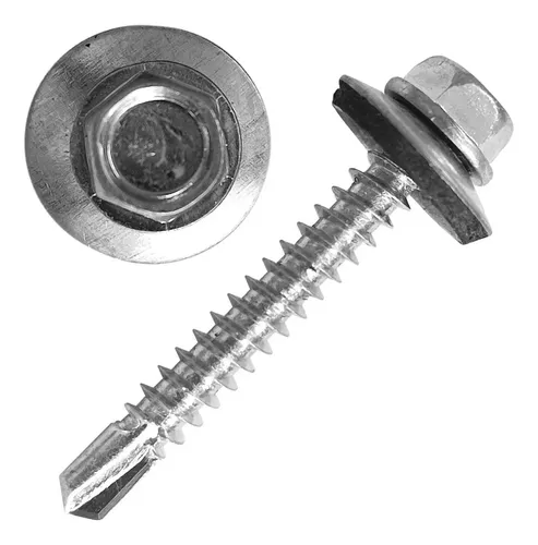 Tornillo Autoperforante Hexagonal Con Golilla Y Goma 1 1/2 | Cuotas sin ... Tornillo Autoperforante Hexagonal Con Golilla Y Goma 1 1/2 | Cuotas sin ...