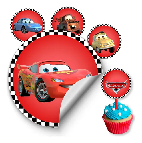 Etiquetas Cars Mcqueen Stickers Personalizados Para Imprimir | Meses ...