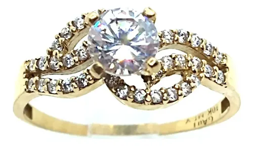 Anillo De Compromiso Oro 10 Kilates Matrimonio Meses Sin Interés
