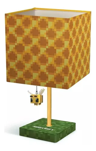 Lampara Minecraft Bee Led Table Lamp Paladone Color De La Estructura Amarillo Cuotas Sin Interés