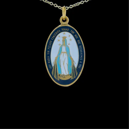 Medalla Dije Virgen Milagrosa Esmaltada Y Cadena Acero Inox en venta en ... Medalla Dije Virgen Milagrosa Esmaltada Y Cadena Acero Inox en venta en ...