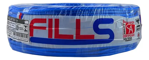 Cabo Fills 10mm Unipolar Rolo 25 Metros Pvc Azul 750v Azul ...