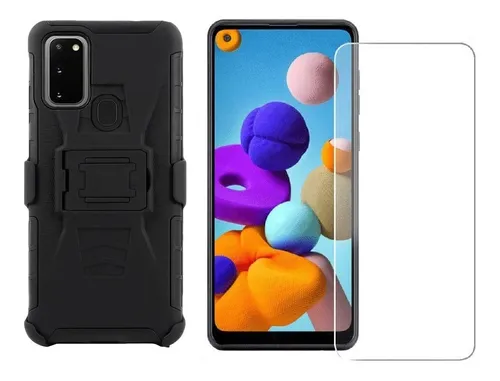Mica Funda Uso Rudo Clip Para Samsung Galaxy A21s Meses Sin Interés