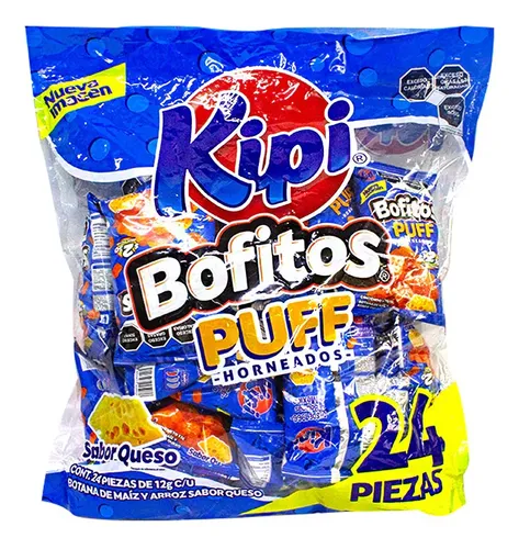Bofitos Kipi Puff 24 Piezas Botanas Sabor Queso Tipo Chetos | MercadoLibre