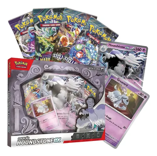 Pokémon Box Coleção Houndstone Ex Tcg | Parcelamento sem juros