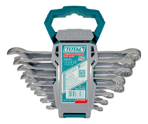 Juego De Llaves Combinadas 8pzas ¼ A ¾ Pulgadas Marca Total | MercadoLibre